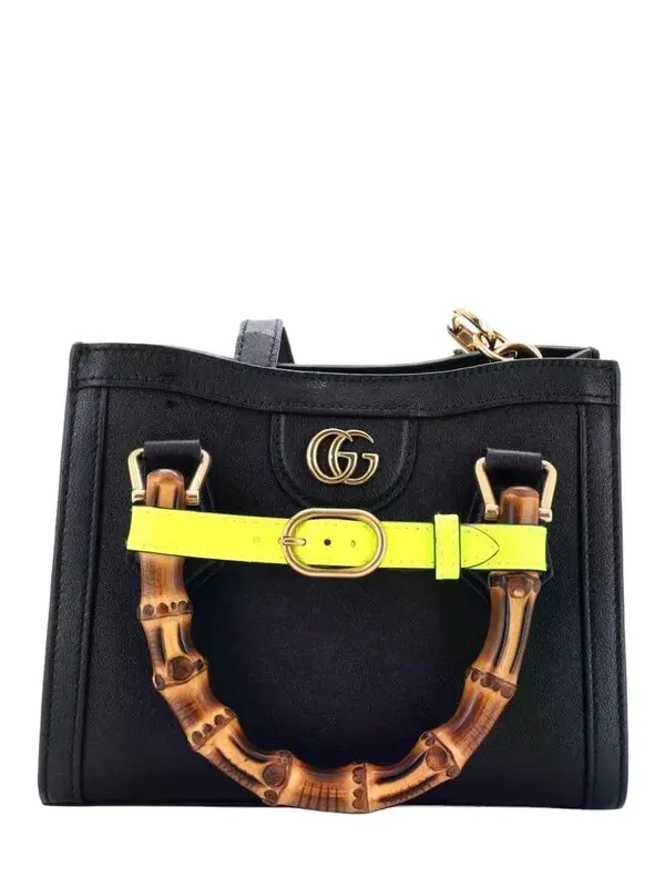 Gucci Diana Mini Tote Crossbody Bag With Bamboo Handle - Black