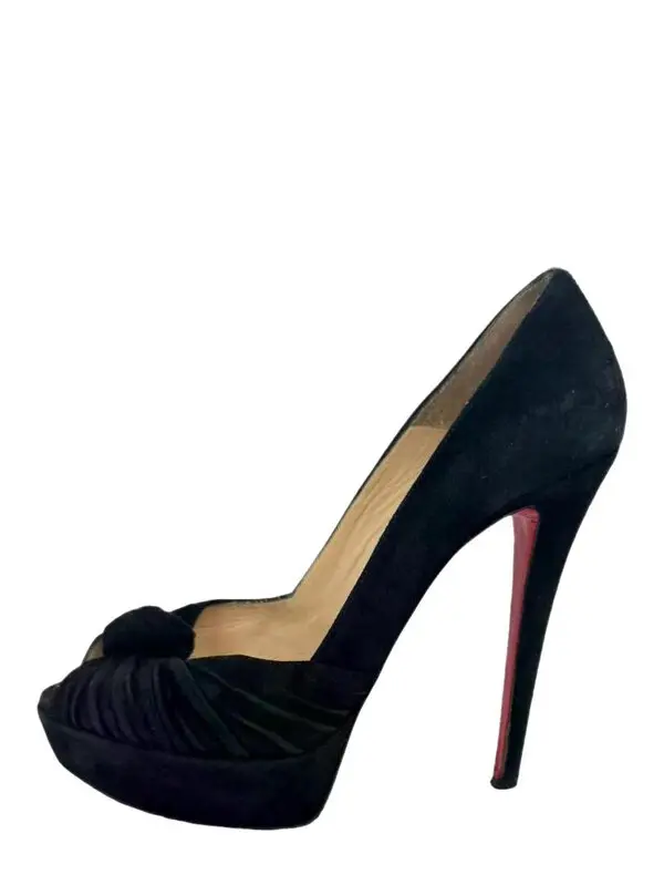 CHRISTIAN LOUBOUTIN Greissimo Knot Peep Toe Pumps - Black