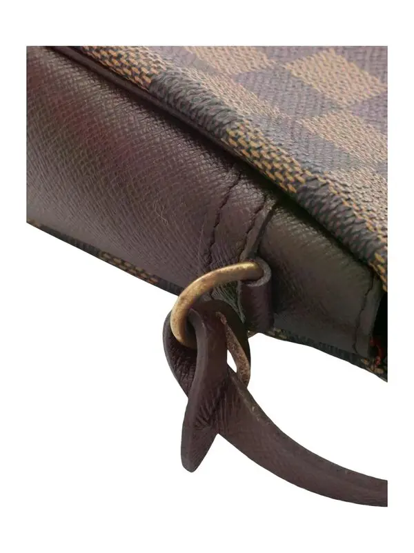 LOUIS VUITTON Damier Ebene Trousee Pochette Handbag - Brown
