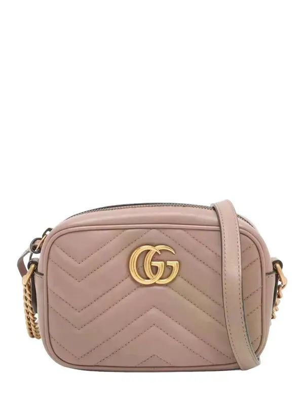 Gucci Matelassé Leather Crossbody Bag - Pink