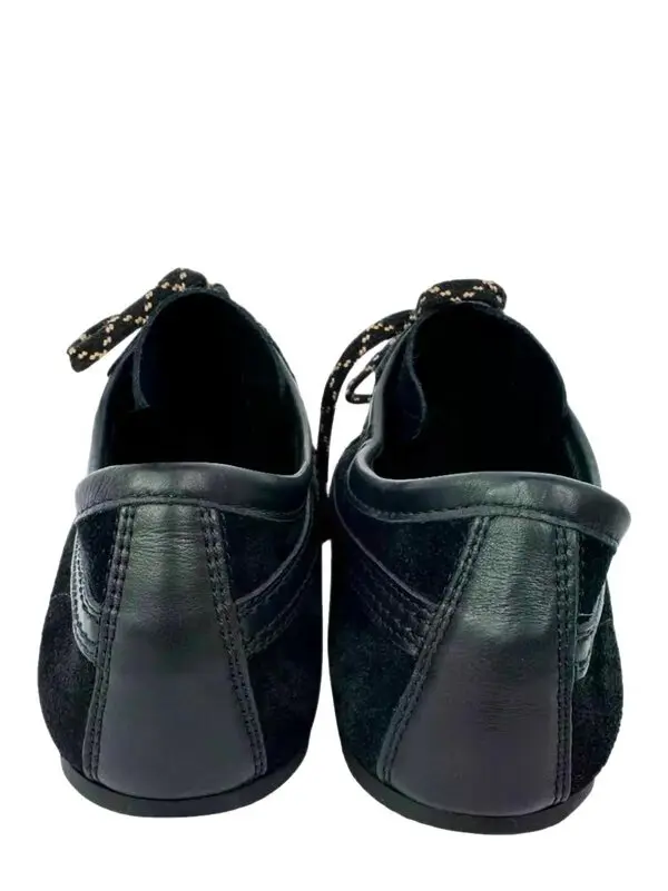 Dries Van Noten Suede Leather Lace-up Low-top Sneakers - Black