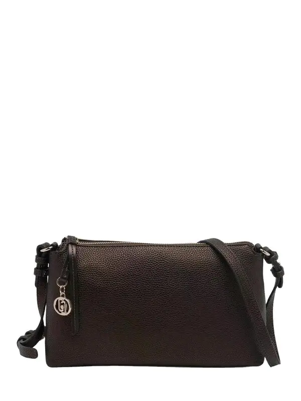 Liu Jo Pebbled Logo-charm Shoulder Bag - Brown