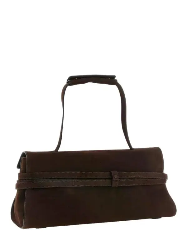 Moschino Tie Me Buckle-detail Shoulder Bag - Brown