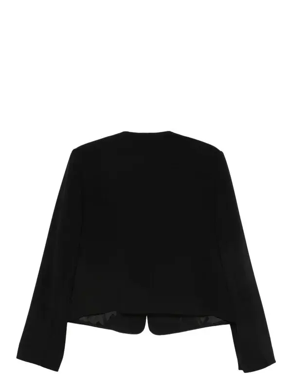 Max Mara Collarless Jacket - Black