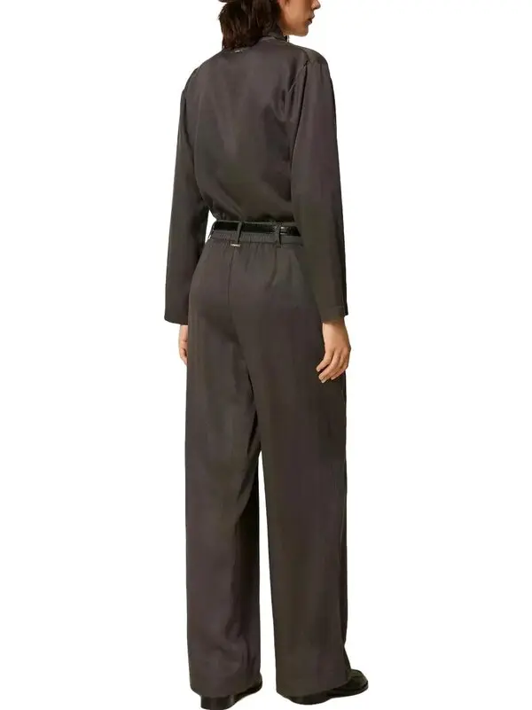 TWINSET Wide Satin Trousers - Grey