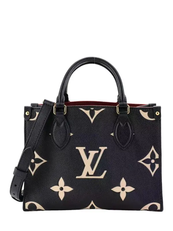 LOUIS VUITTON Onthego Giant Monogram Empreinte Pm Tote Bag - Black