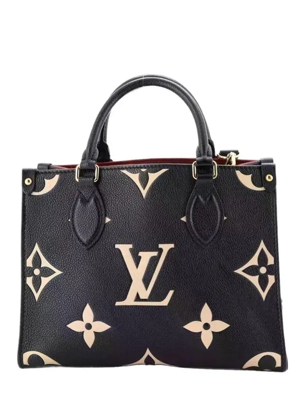 LOUIS VUITTON Onthego Bicolor Monogram Empreinte Giant Pm Tote Bag - Black