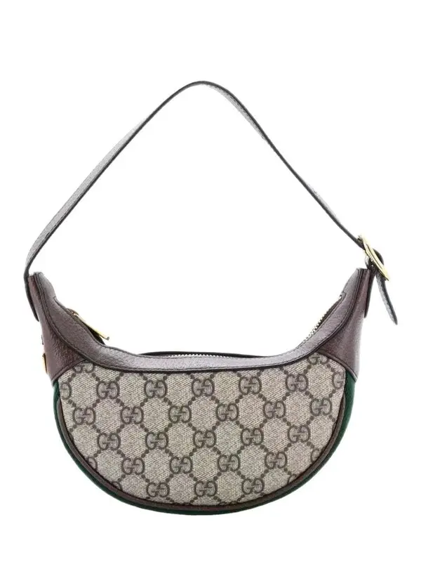 Gucci Ophidia Gg Coated Canvas Mini Hobo Bag - Brown