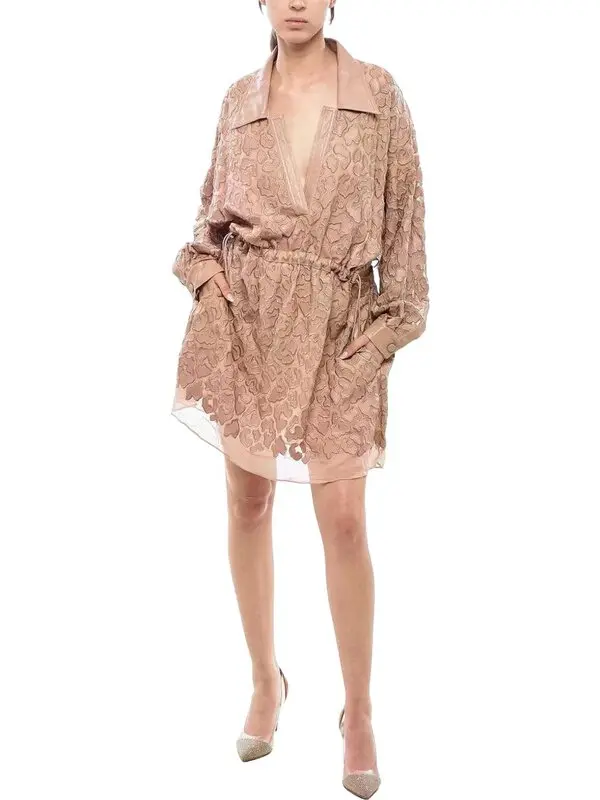 Stella McCartney Animal Print Mini Shirt Dress - Pink