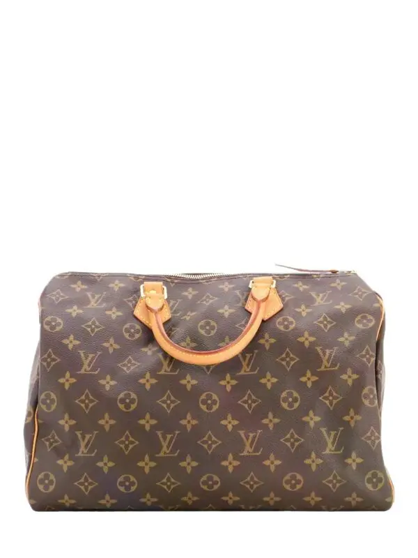 LOUIS VUITTON Speedy Monogram Canvas Satchel - Brown