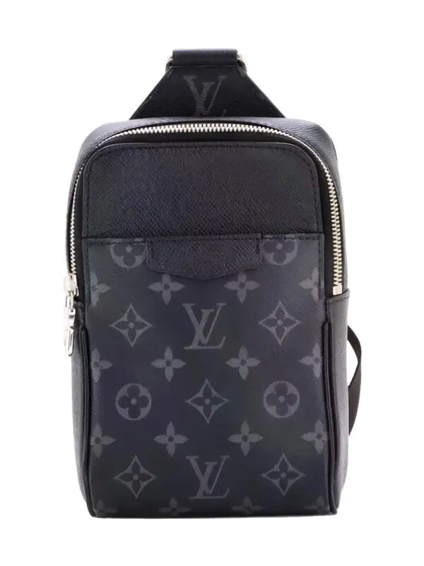 LOUIS VUITTON Outdoor Slingbag Monogram Taigarama Backpack - Black