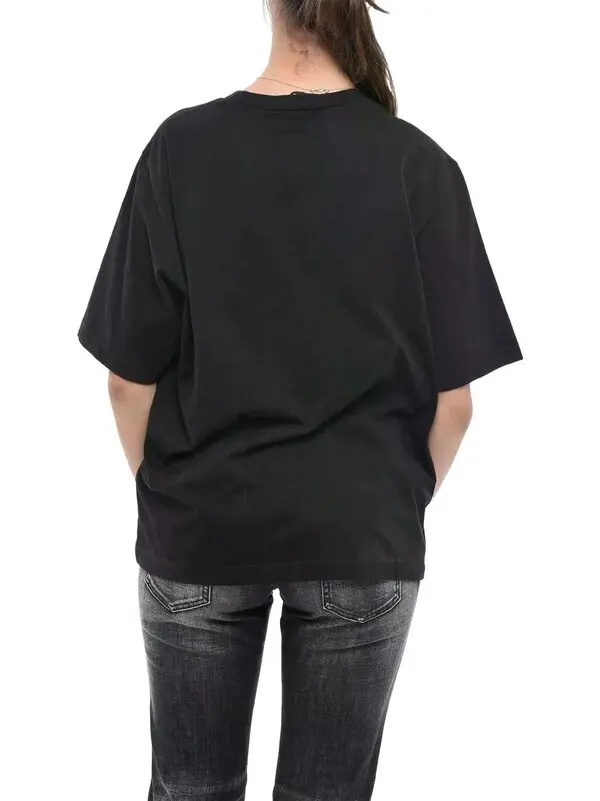 Dsquared2 I Don't Chase, I Attract" Slogan Print Cotton T-shirt - Black