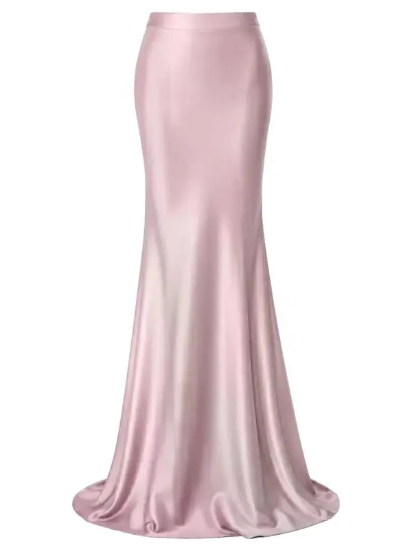 GEMY MAALOUF Satin Floor-length Mermaid Skirt - Pink