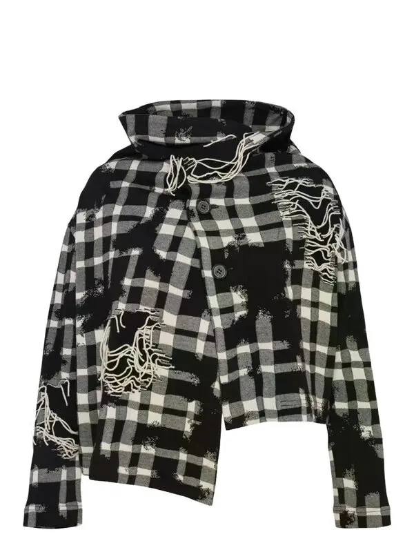 Y’s Distressed Asymmetric Jacket - Black