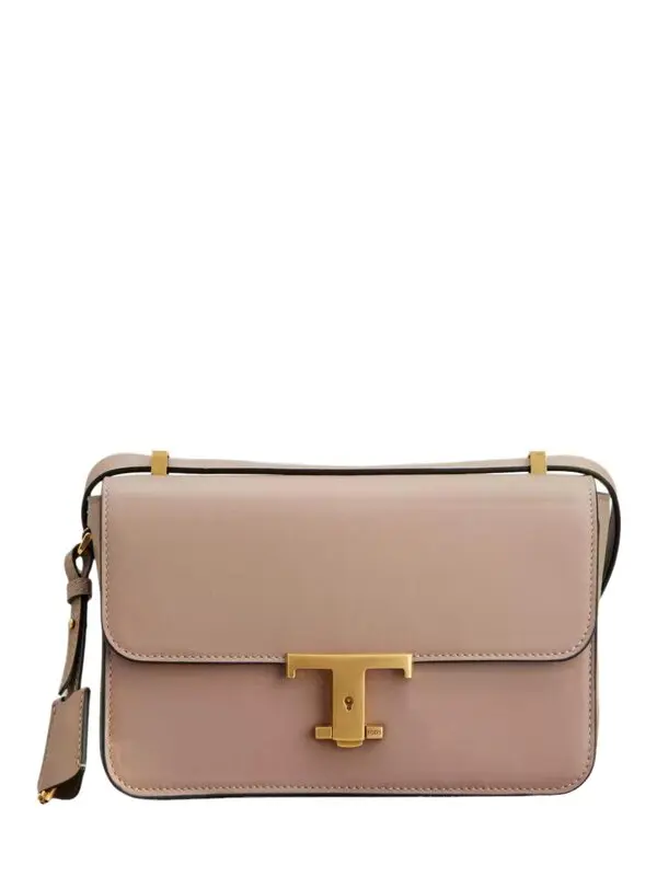 TOD'S Timeless Flap Bag In Leather Mini - Neutrals