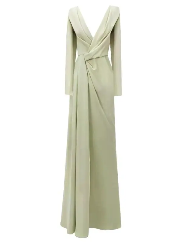 GEMY MAALOUF Draped Cut-out Maxi Dress - Neutrals