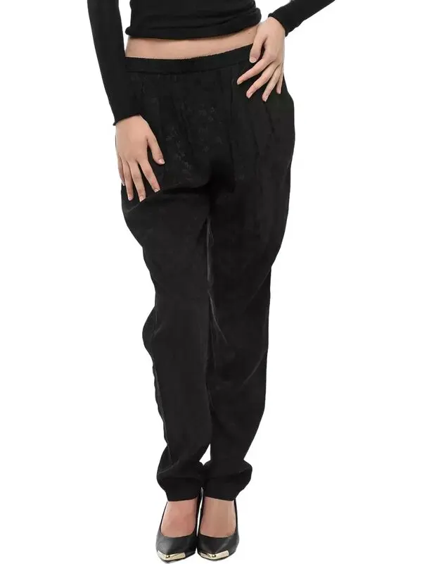Stella McCartney Christine Floral-jacquard Trousers - Black