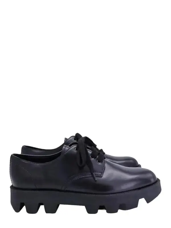 Prada Leather Derby Shoes - Black