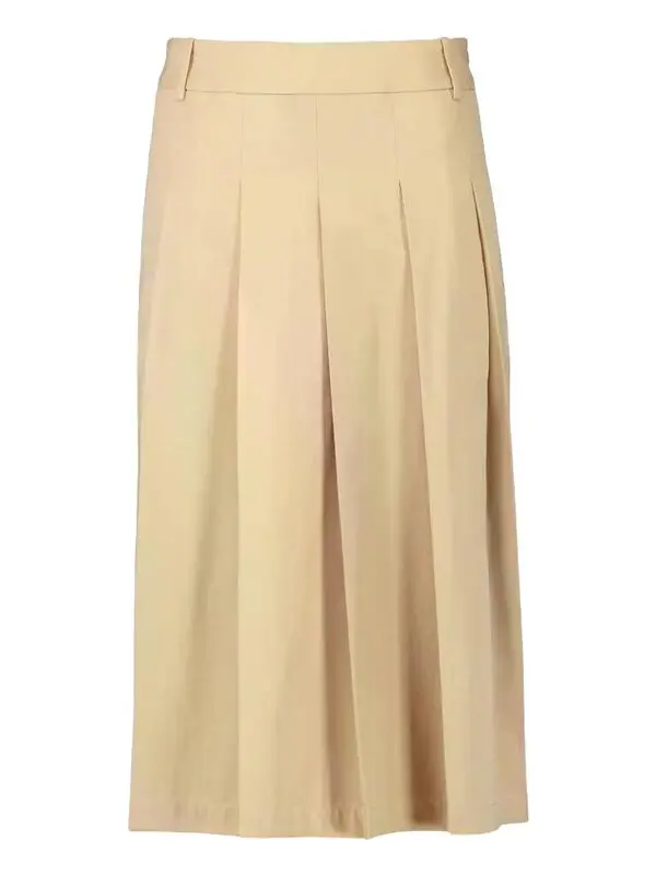 DMN PARIS Pleated Midi Skirt - Neutrals