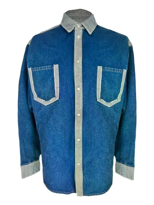 Marni Two-tone Denim Shirt - Blue