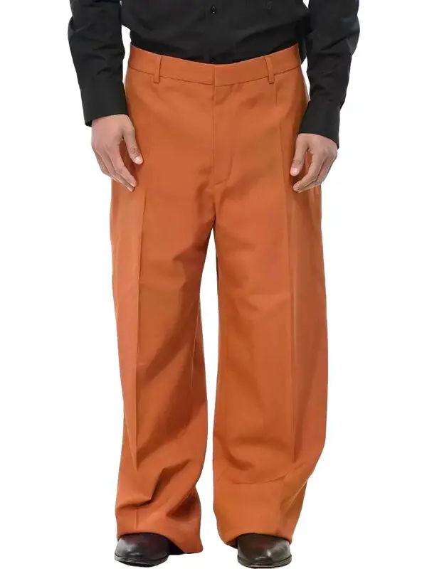 Off-White Wool Trousers - Orange