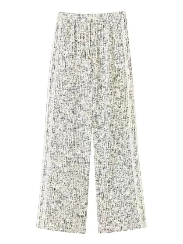 TWINSET Tweed-effect Drawstring Trousers - Neutrals
