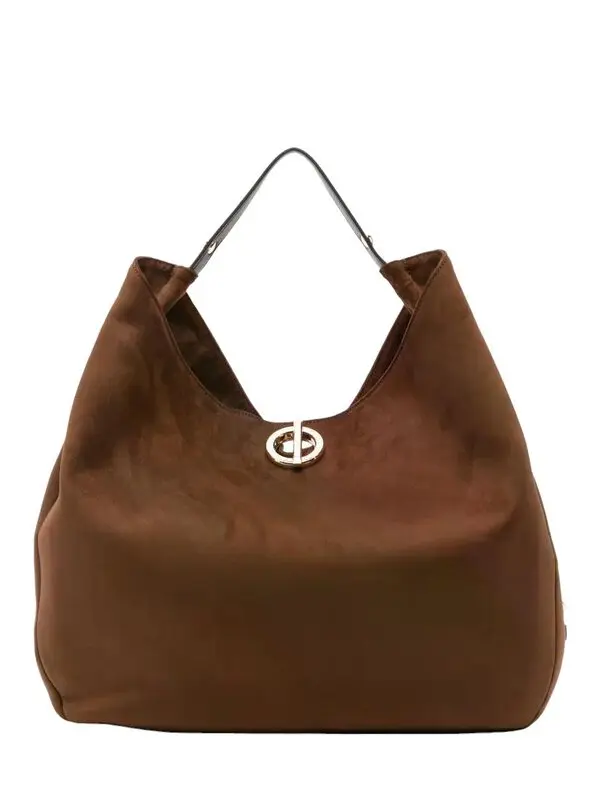 Liu Jo Logo Plaque Studded Tote Bag - Brown