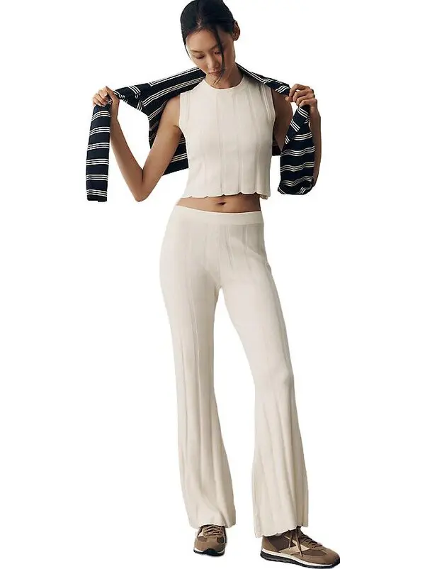 L*Space Iris Sweater Flared Pants - Ivory