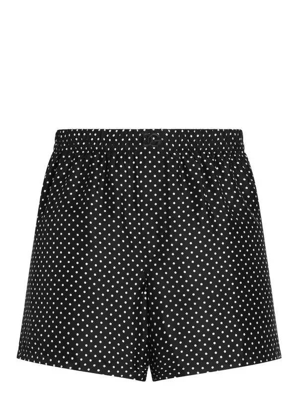 Dolce & Gabbana Polka Dot-print Silk Twill Boxer Shorts - Multicolor
