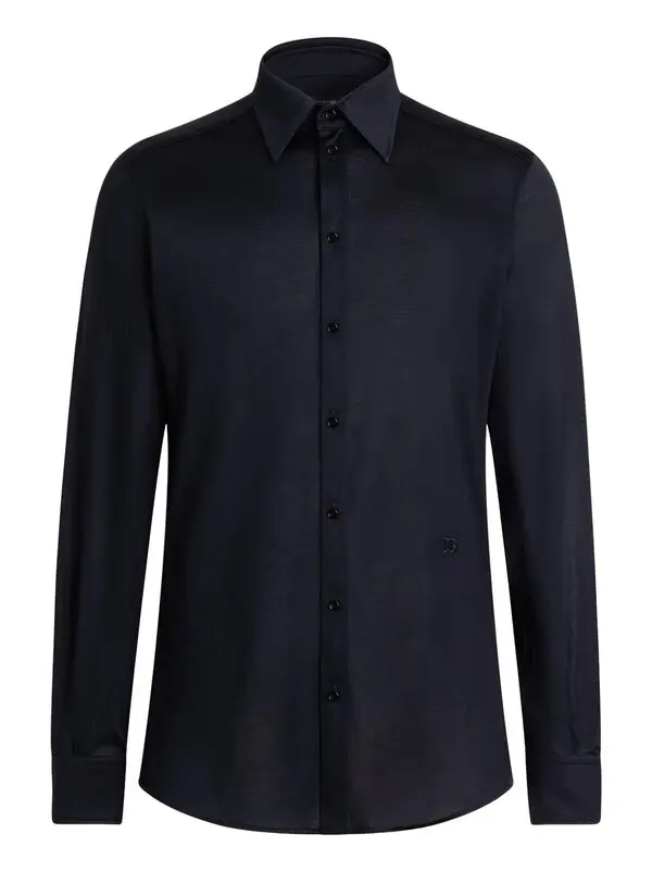 Dolce & Gabbana Martini Silk Jersey Shirt - Blue