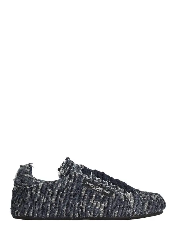 Dolce & Gabbana Portofino Soft Denim Sneakers - Blue