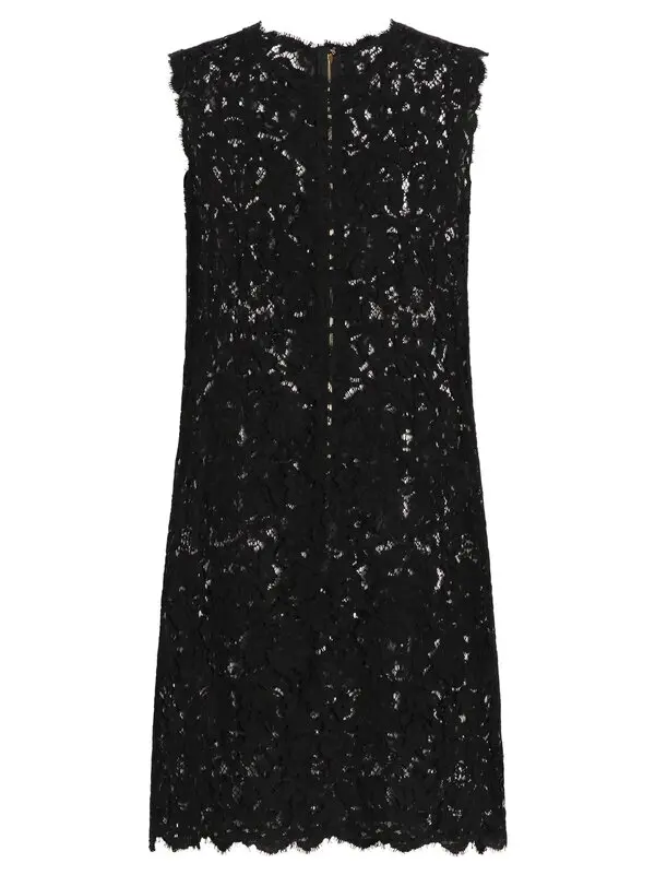 Dolce & Gabbana Cordonetto Lace A-line Dress - Black