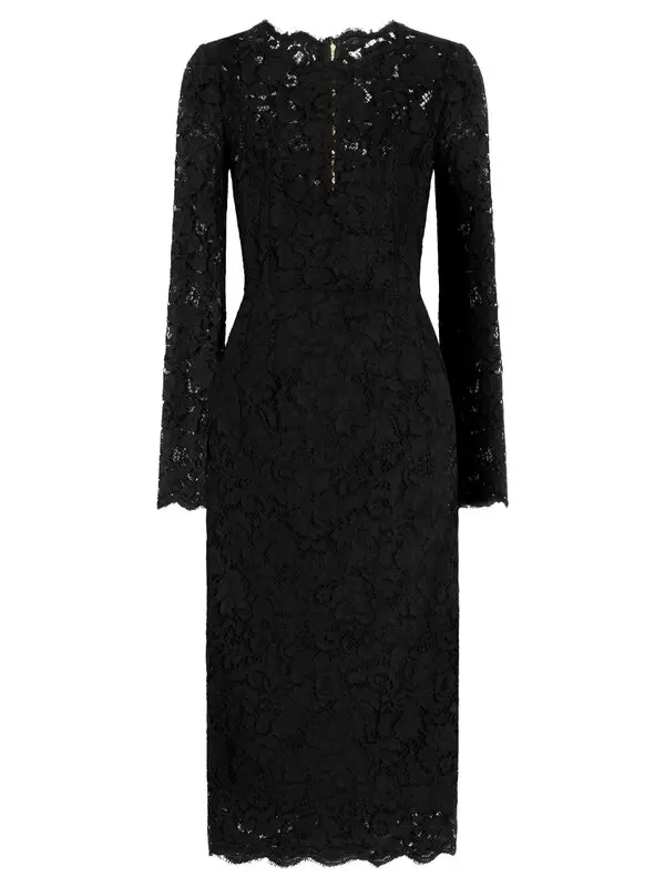 Dolce & Gabbana Cordonetto Lace Sheath Dress - Black