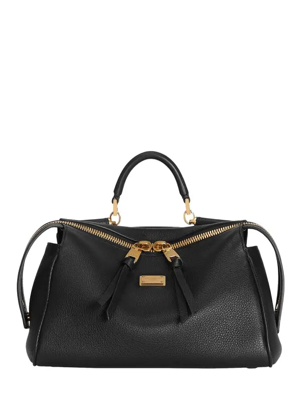 Dolce & Gabbana Vittoria Handbag In Calfskin - Black
