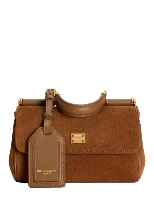 Dolce & Gabbana Mini My Sicily Handbag In Split Leather - Multicolor