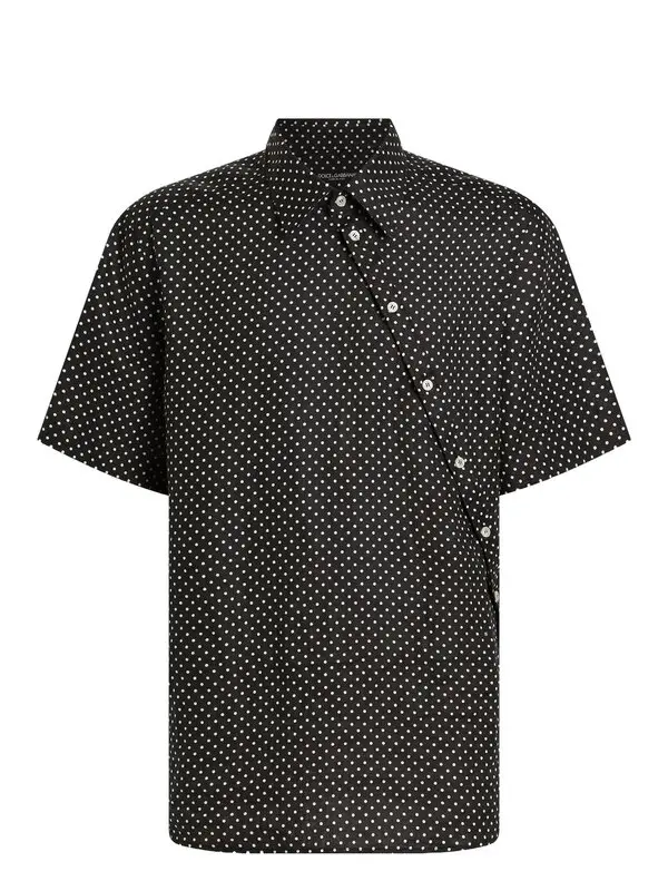 Dolce & Gabbana Polka Dot-print Linen Shirt - Multicolor