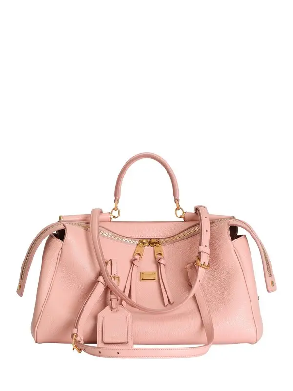 Dolce & Gabbana Calfskin Medium Vittoria Handbag - Pink