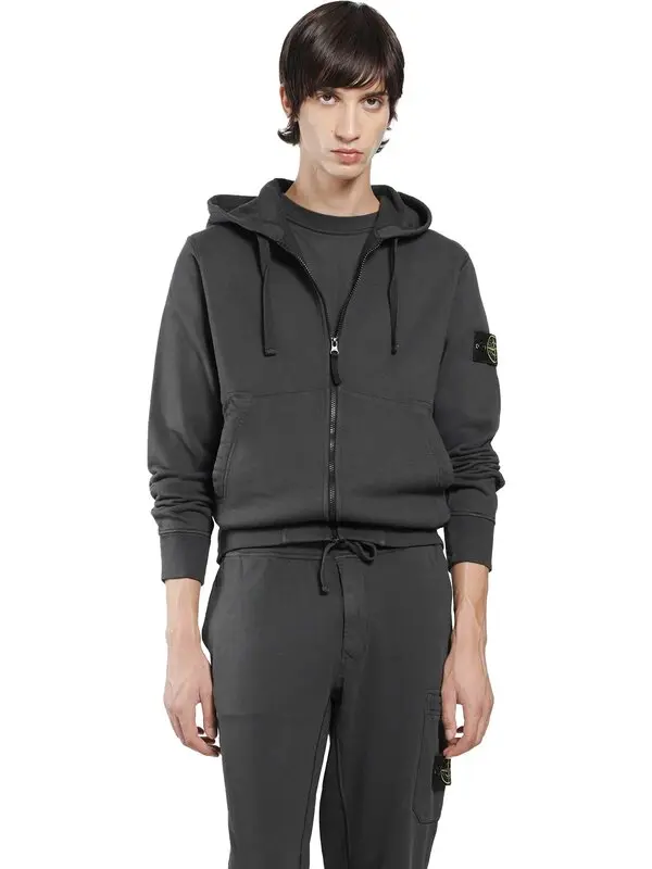 Stone Island 6100061 Zip-up Hoodie - Grey