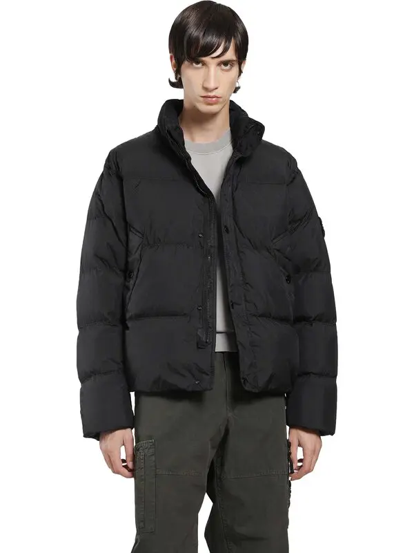 Stone Island 4100109 Crinkle Reps Down Jacket - Black