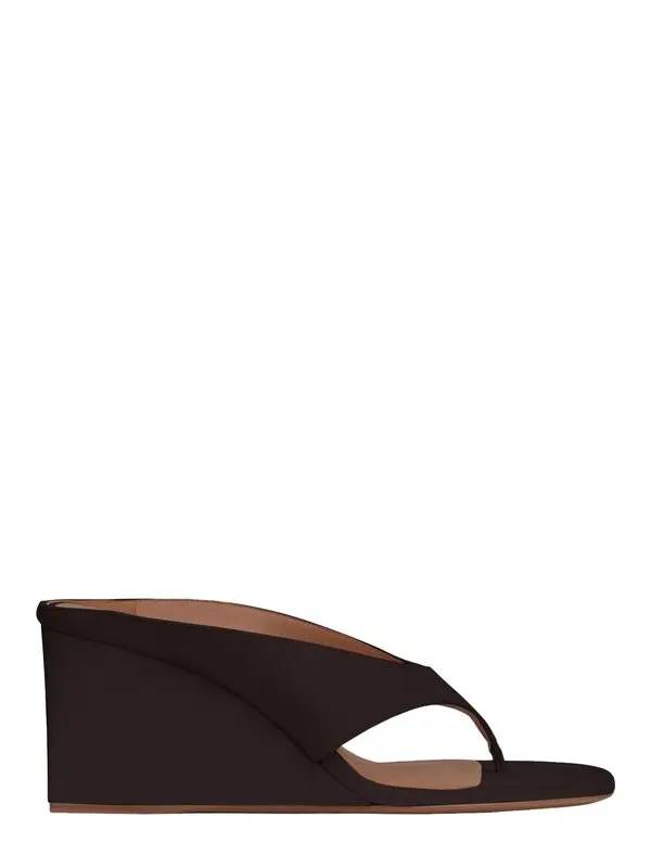 Alaïa Suede Cube Thong Mules - Black