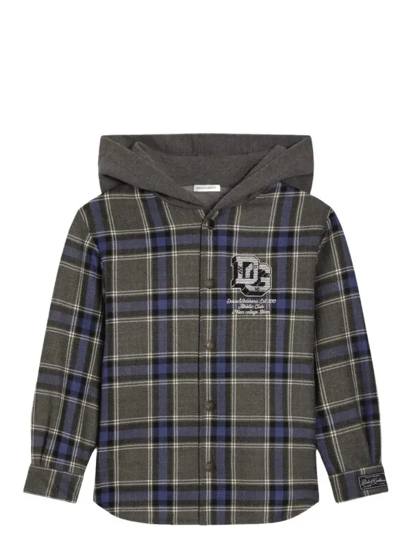 Dolce & Gabbana Plaid Hooded Shirt - Multi-color