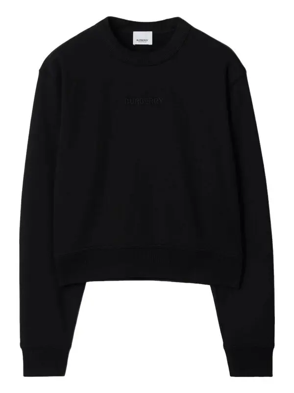 Burberry Round Neck Long-sleeved Sweater - Black