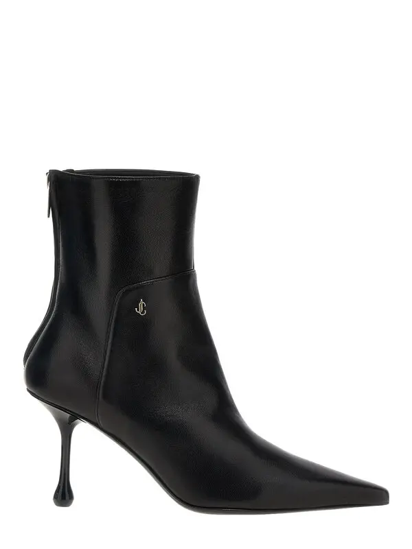 JIMMY CHOO Cycas Pointed Toe High Heel Ankle Boots - Black