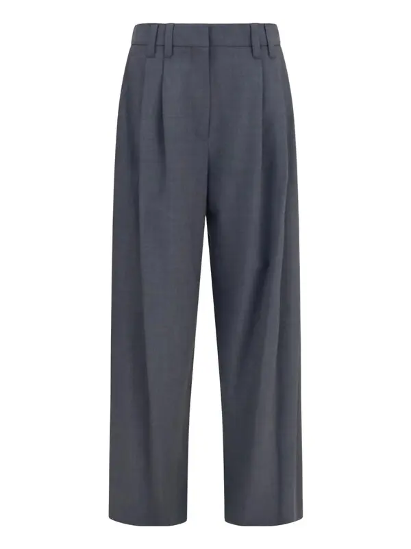 Brunello Cucinelli Tailored Trousers With Belt Loops - Black