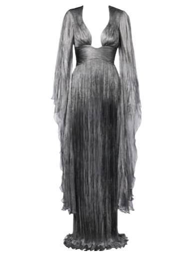 MARIA LUCIA HOHAN Catia Silk Gown With Plunge Neckline - Gray