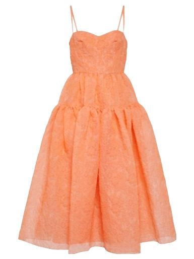 Erdem Abelia Organza Cloque Midi Dress - Pink