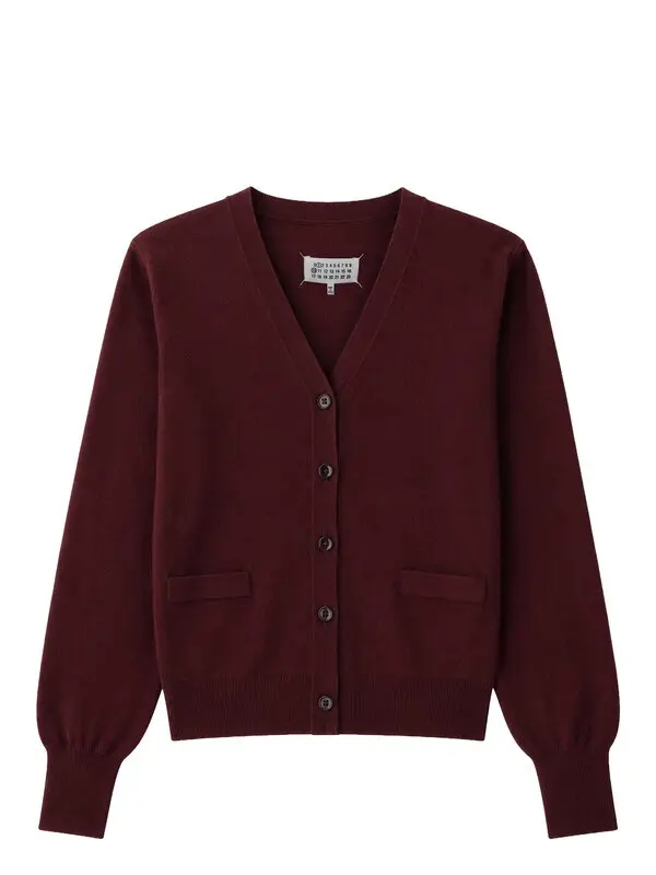 MAISON MARGIELA Cardigan In Lana - Bordeaux