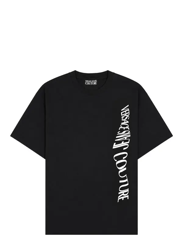 Versace T-shirt Con Logo "liquify Rubber - Black