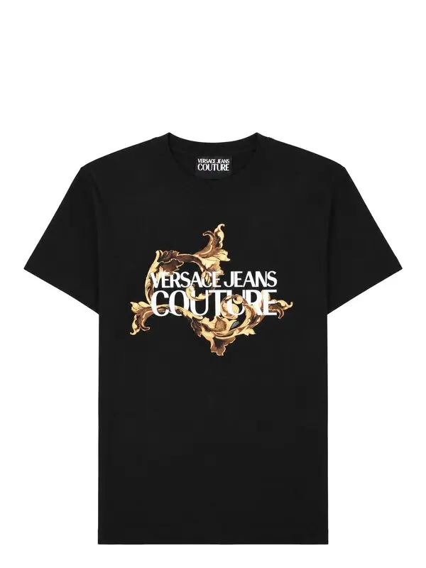 Versace T-shirt Con Logo Baroque - Black