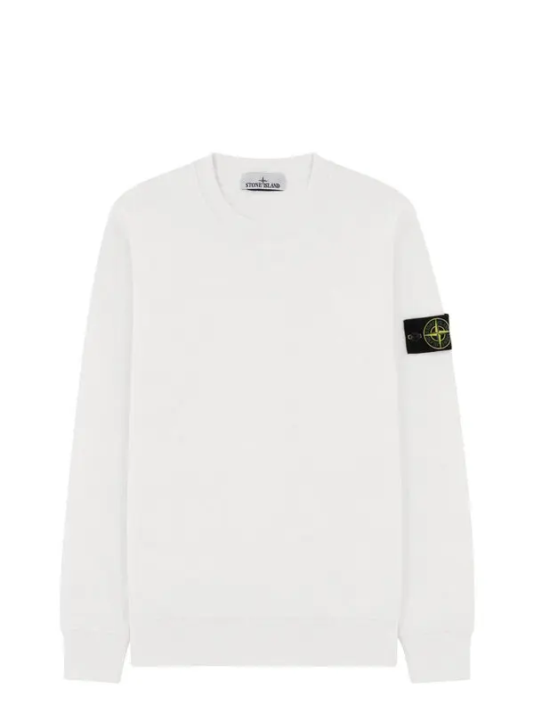 Stone Island Logo Patch Sweatshirt - White